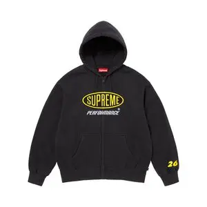 Supreme Performance Zip Up Hooded Sweatshirt - Black