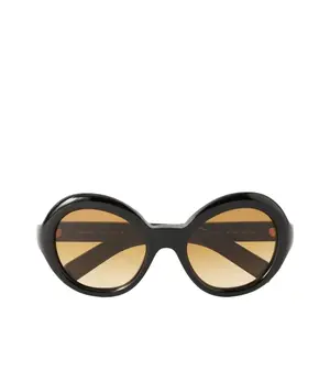 Prada Round-frame Acetate Sunglasses - Black