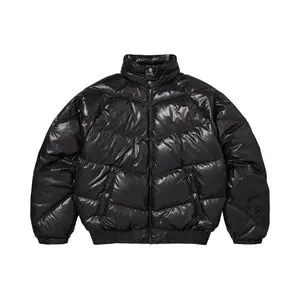 Supreme X Schott Glossy Puffer Jacket - Black