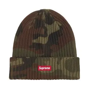 Supreme Overdyed Woodland Camo Beanie Brown