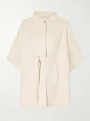Loro Piana Belted Cashmere Cape - Neutrals