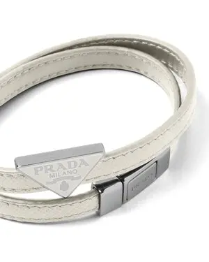 Prada Saffiano Leather Bracelet - Neutral