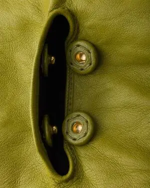Prada Leather Long Gloves - Green