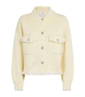 BARRIE Cashmere-cotton Denim Jacket - Yellow