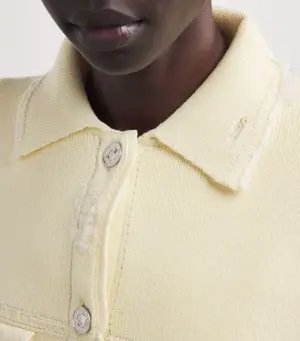 BARRIE Cashmere-cotton Denim Jacket - Yellow