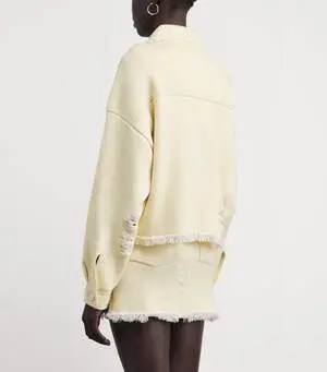 BARRIE Cashmere-cotton Denim Jacket - Yellow