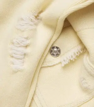 BARRIE Cashmere-cotton Denim Jacket - Yellow