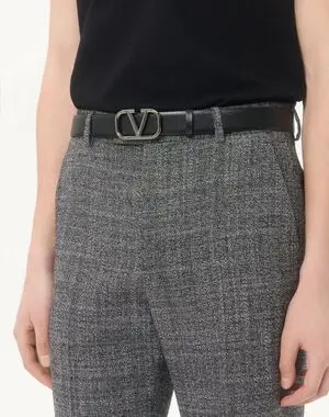 Valentino Garavani Vlogo Signature Calfskin Belt