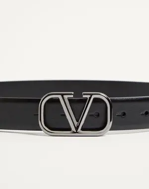 Valentino Garavani Vlogo Signature Calfskin Belt