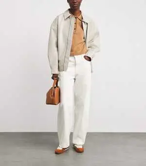 FRAME Bow Barrel Leg Jeans - Ivory