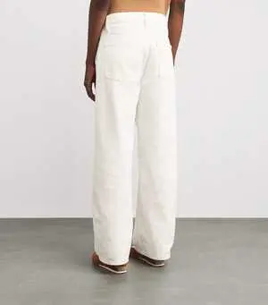 FRAME Bow Barrel Leg Jeans - Ivory