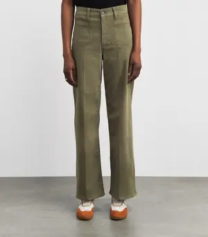 FRAME Le Slim Palazzo Bootcut Jeans - Green