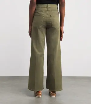 FRAME Le Slim Palazzo Bootcut Jeans - Green