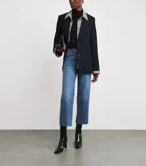 FRAME The Mellow Slim Wide-leg Jeans - Blue