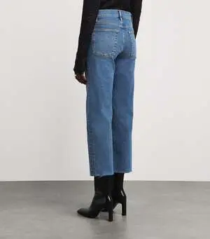 FRAME The Mellow Slim Wide-leg Jeans - Blue