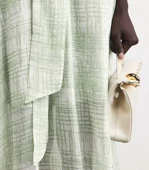 Kiton Printed Silk Midi Shirt Dress