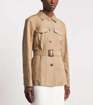 Lafayette 148 New York Suede Belted Jacket