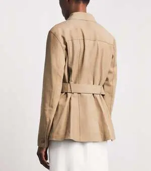 Lafayette 148 New York Suede Belted Jacket