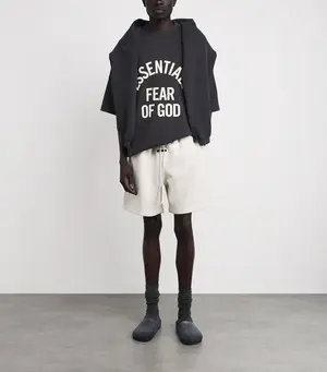 Fear Of God Oversized Logo Campus T-shirt - Black
