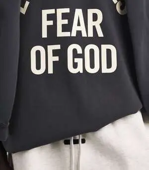 Fear Of God Oversized Logo Campus T-shirt - Black