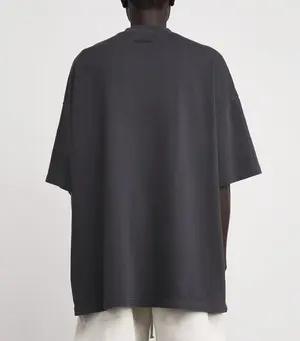 Fear Of God Oversized Logo Campus T-shirt - Black
