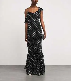 SELF-PORTRAIT Polka-dot Maxi Dress
