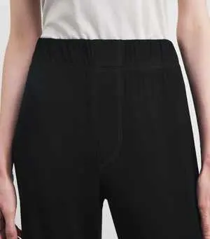 Eterne Cotton-modal Blend Jersey Sweatpants - Black