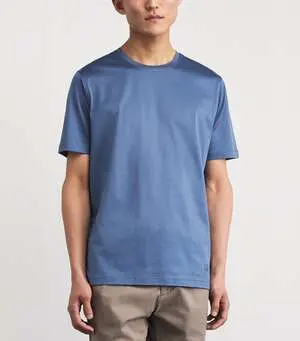 Corneliani Cotton Crew-neck T-shirt - Navy