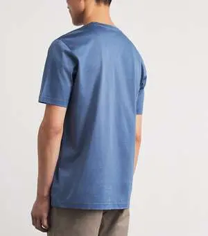 Corneliani Cotton Crew-neck T-shirt - Navy