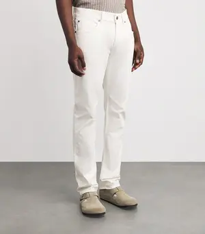 7 For All Mankind Luxe Performance Straight Chinos - White