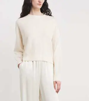 Le Kasha Organic Cashmere Modenab Sweater - White