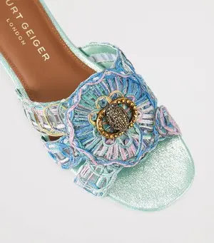 Kurt Geiger Woven Chelsea Flat Sandals - Blue