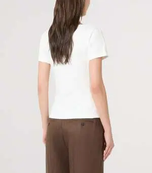 Max Mara Cotton Fitted T-shirt - White