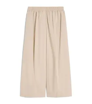 Max Mara Cotton Cropped Wide-leg Trousers