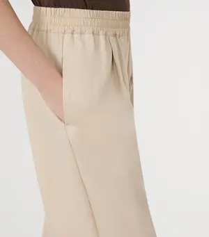 Max Mara Cotton Cropped Wide-leg Trousers
