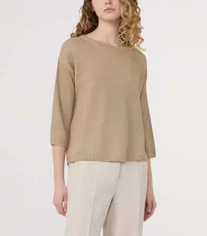 Max Mara Linen Cropped-sleeve Sweater