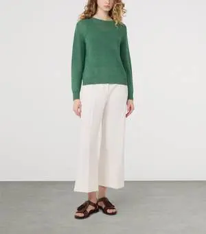 Max Mara Linen Crew-neck Sweater - Green