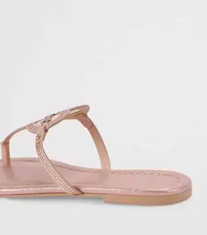 Kurt Geiger Leather T-bar Sandals - Nude