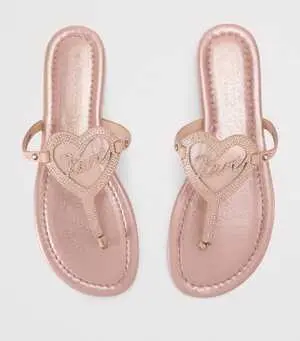 Kurt Geiger Leather T-bar Sandals - Nude