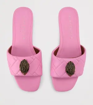 Kurt Geiger Leather Quilted Kensington Sandals - Pink
