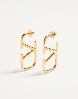Valentino Garavani Vlogo Signature Metal Earrings - Gold