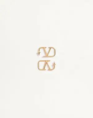 Valentino Garavani Vlogo Signature Metal Earrings - Gold