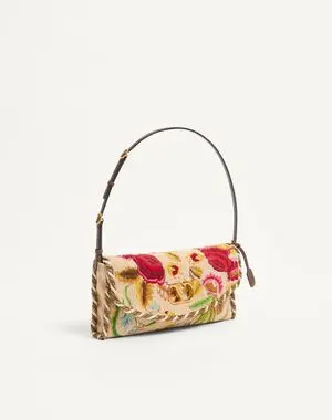 Valentino Garavani Devain Embroidered Shoulder Bag - Multicolour