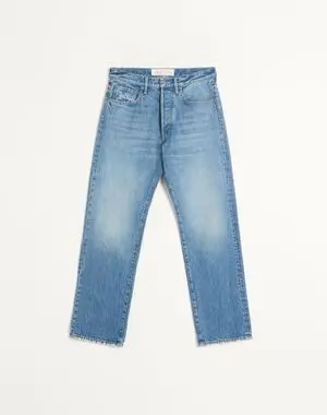 Valentino Garavani Regular Fit Denim Trousers - Blue