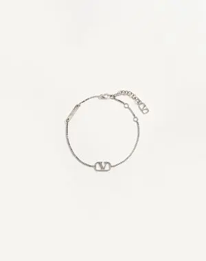 Valentino Garavani Vlogo Signature Metal Bracelet - Transparent