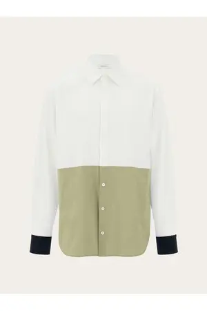 FERRAGAMO Color Block Shirt - Natural