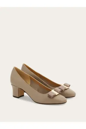 FERRAGAMO Vara Bow Block Heel Pumps