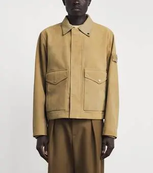 Stone Island Ghost Piece Split Leather Jacket