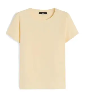 Max Mara Stretch-cotton T-shirt - Yellow