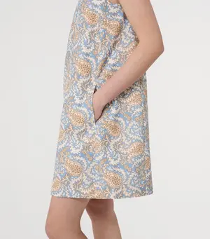 Max Mara Cotton-blend Floral Print Mini Dress